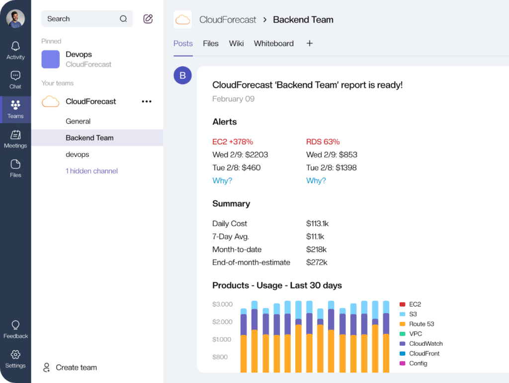 Get Reports with Microsoft AWS integration | CloudForecast