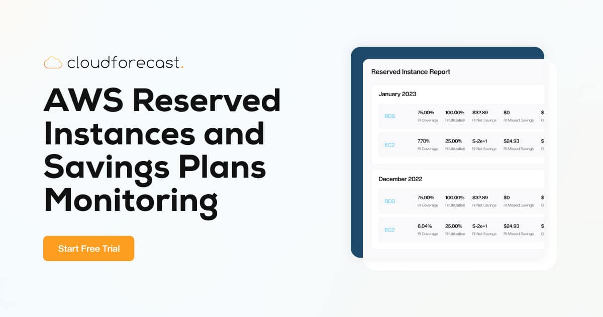 AWS Reserved Instances and Saving Plans Monitoring | CloudForecast