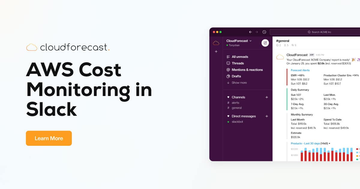 Get Reports with AWS Slack Integration | CloudForecast