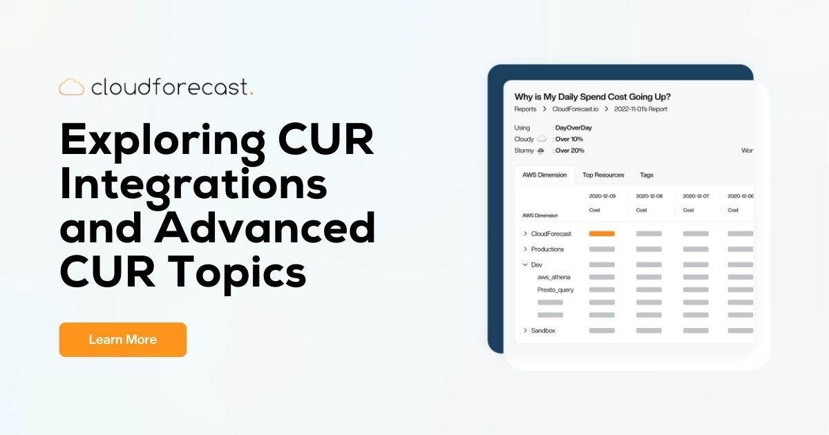 Exploring CUR Integrations and Advanced CUR Topics | CloudForecast